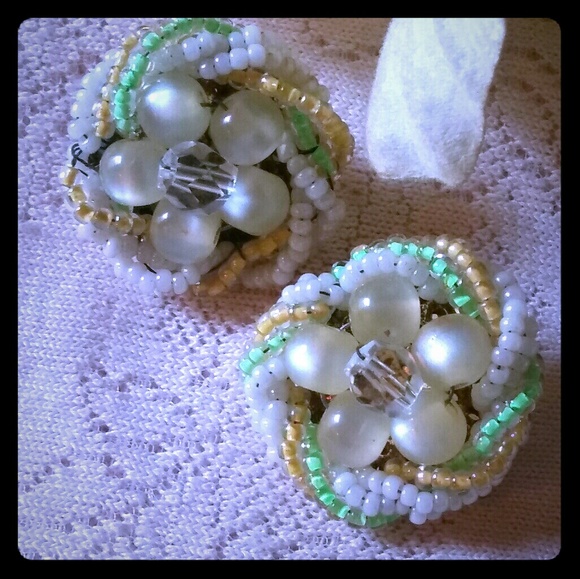 JAPAN | Jewelry | Vintage Japan Wired Seed Bead Earrings | Poshmark